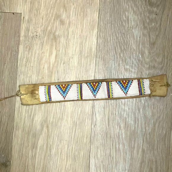 Jewelry | Vintage Handmade Real Leather Native American Chocker | Poshmark